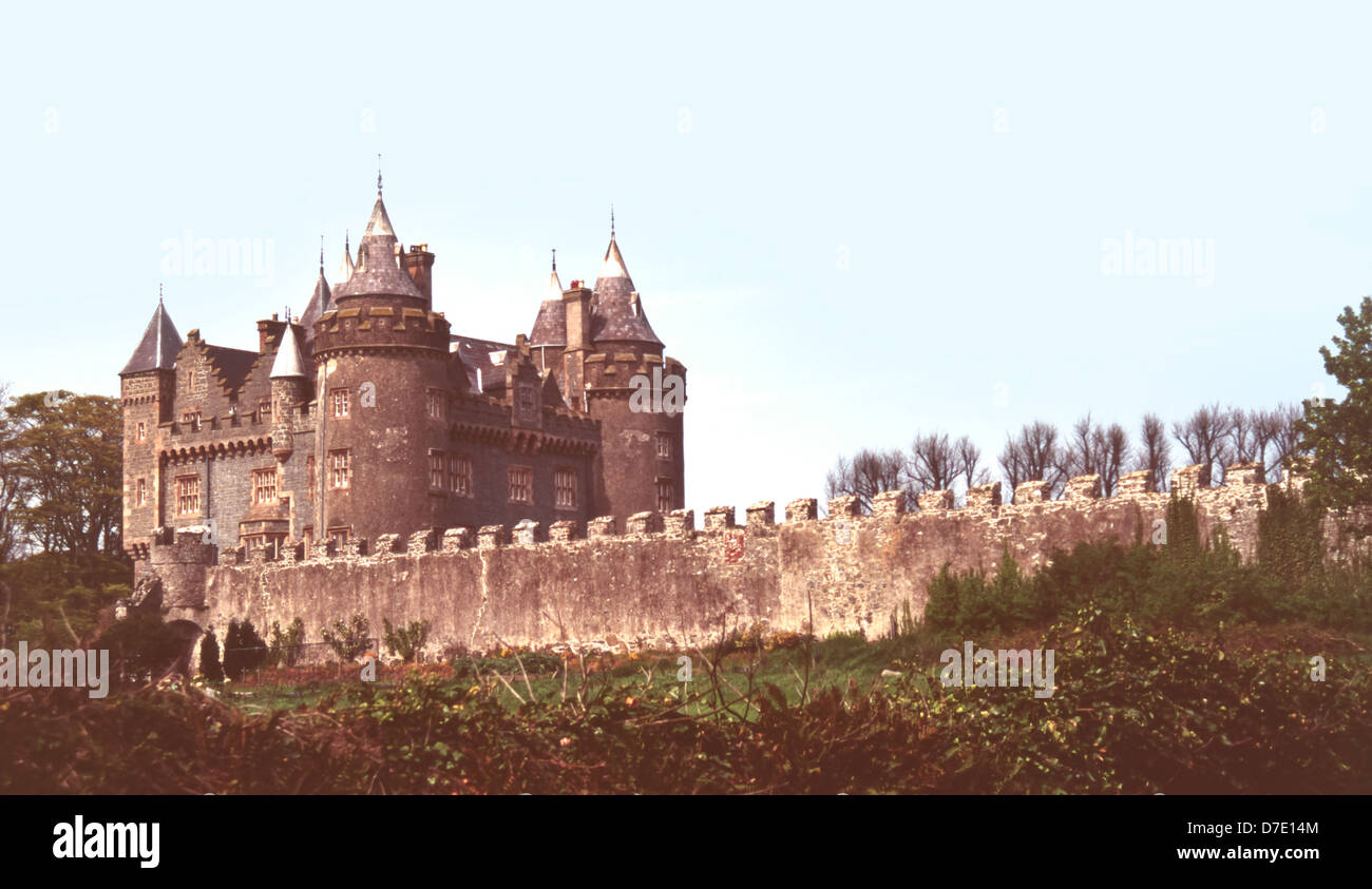 side view of Killyleagh Castle in County Down, Northern Ireland ...