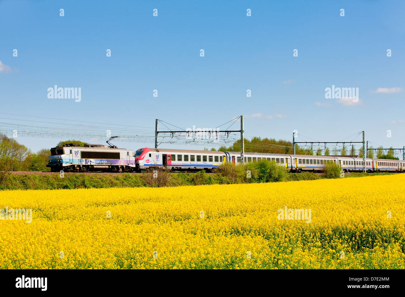 Inter-city rail service ( SNCF ), South of Paris, France Stock Photo ...
