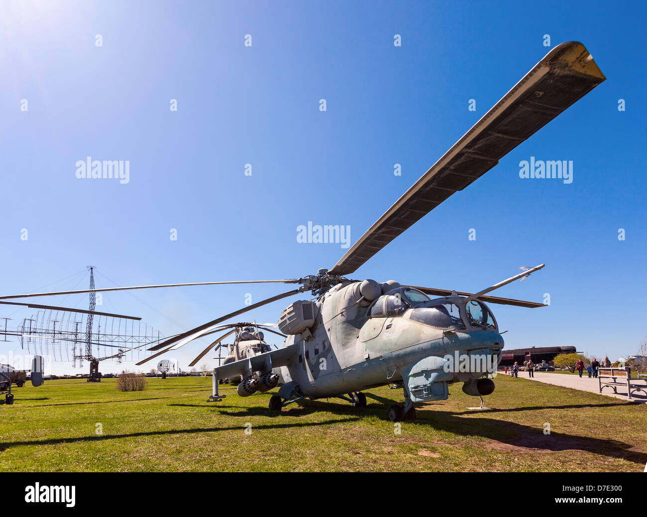 Military helicopter Mi-24 Stock Photo - Alamy