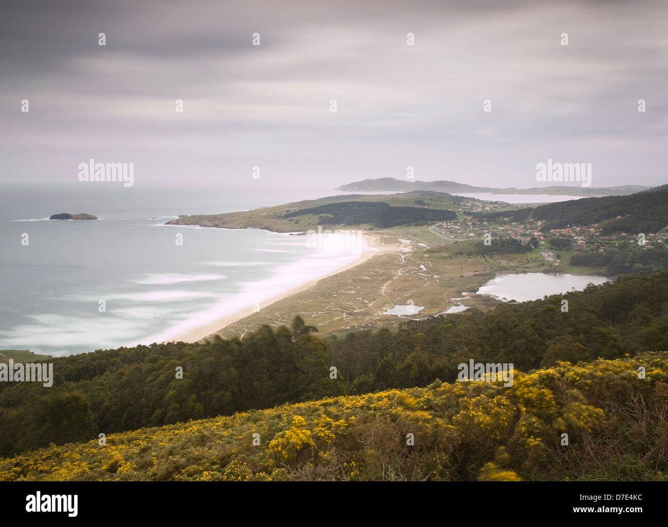 Doninos beach in Ferrol, Galicia, Spain in a cloudy day Stock Photo - Alamy