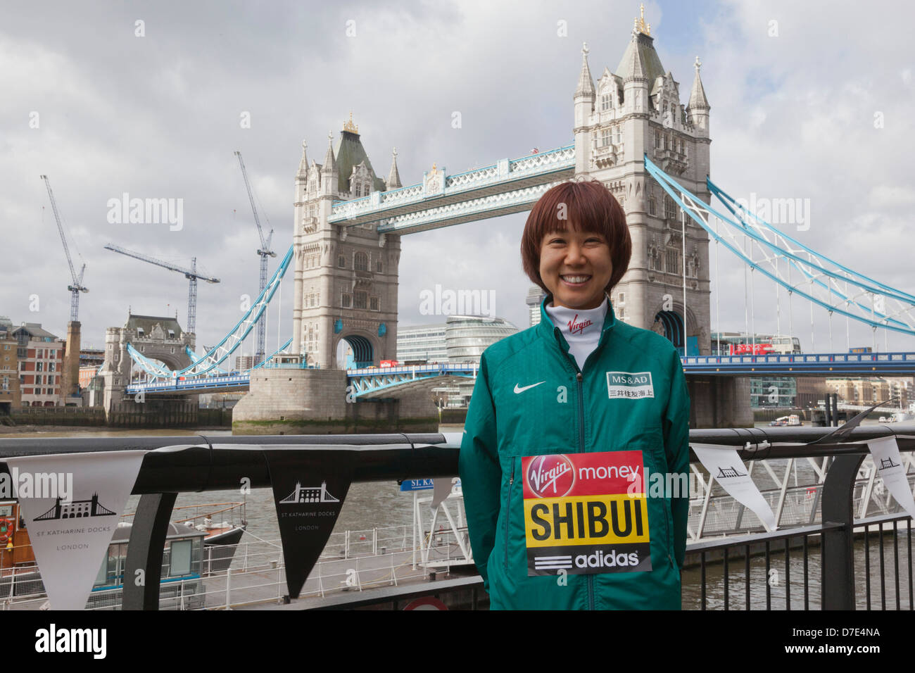 Japanese Runner Yoko Shibui at Virgin London Marathon 2013 photocall ...