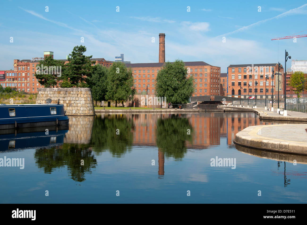 Murrays Mills, former cotton mills, now apartments, reflected in the ...