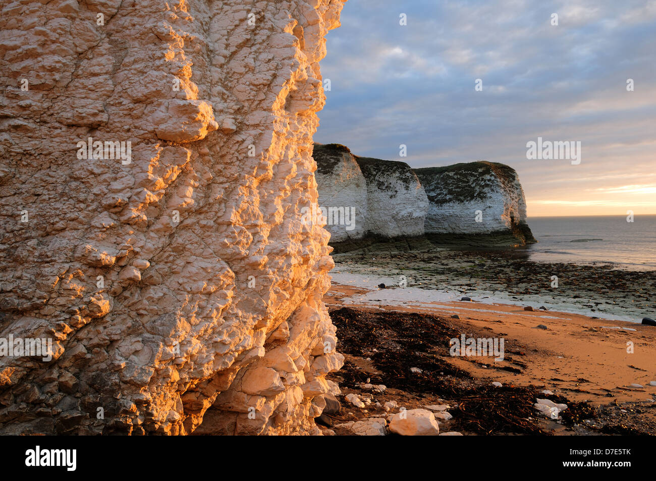 Flamborough Head Chalk Cliffs,Sunrise Stock Photo - Alamy