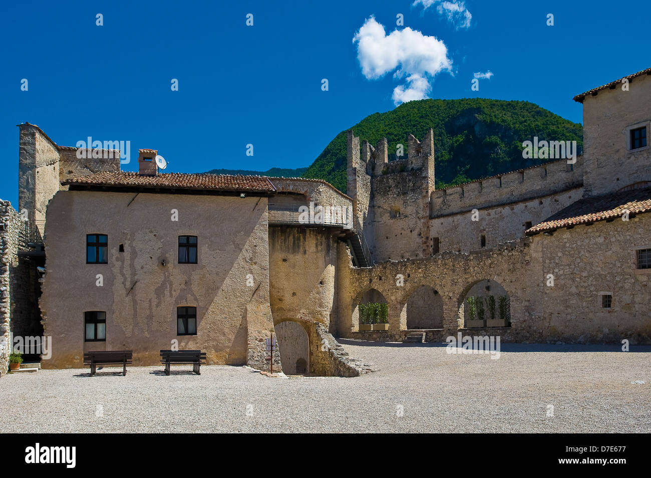 Europe Italy Trentino Alto Adige Besenello Castel Beseno Stock Photo ...