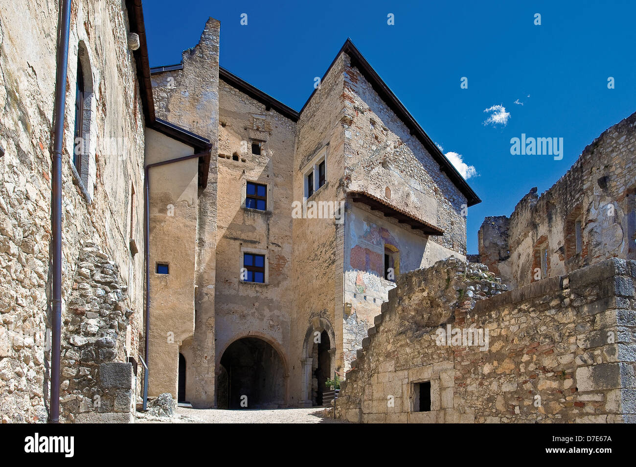 Europe Italy Trentino Alto Adige Besenello Castel Beseno Stock Photo ...