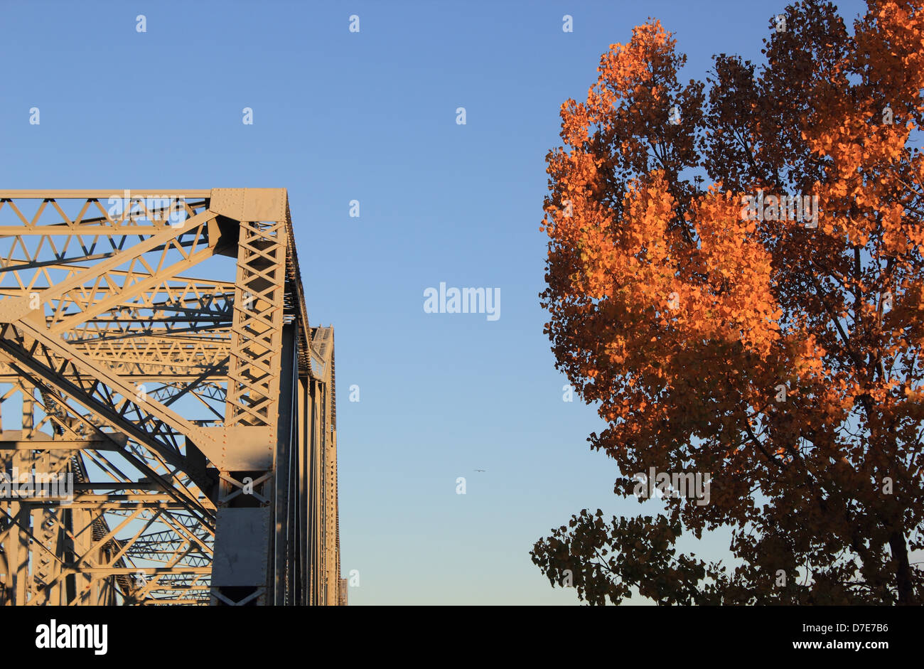Bridge in autumn Stock Photo - Alamy