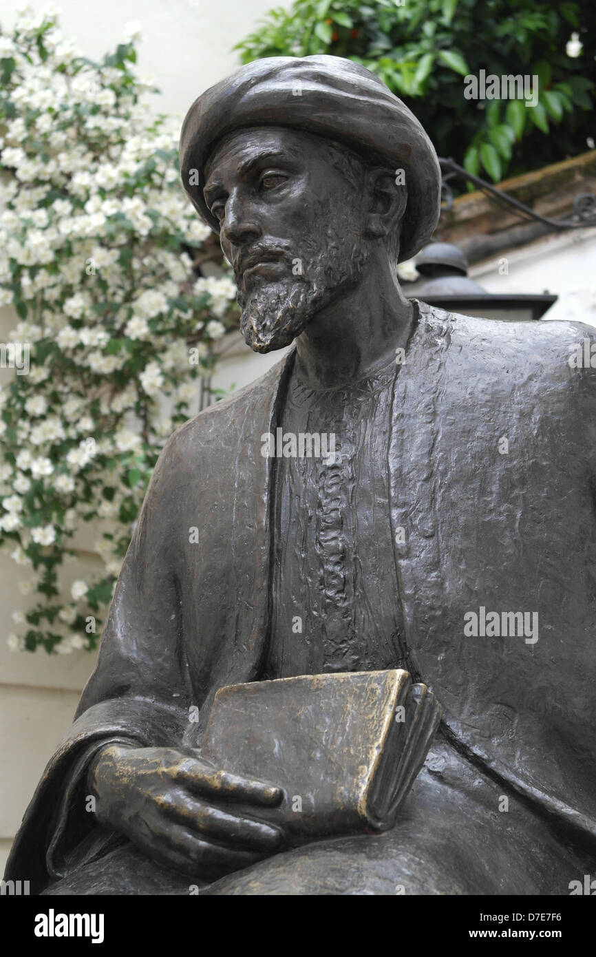 Statue Jewish Philosopher Maimonides In High Resolution Stock ...