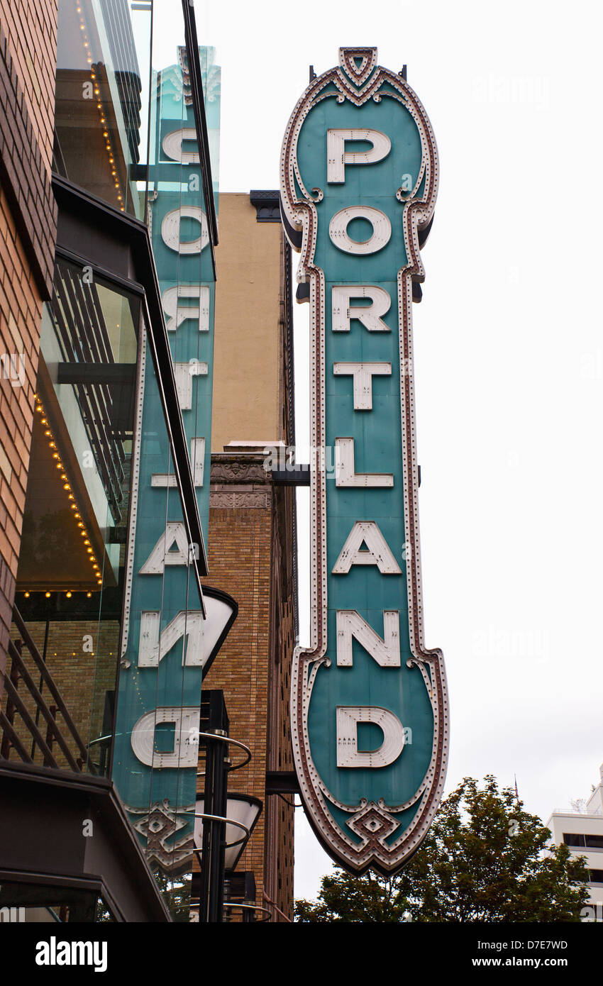 The famous Marquee at the Portland Center for the Performing Arts in ...