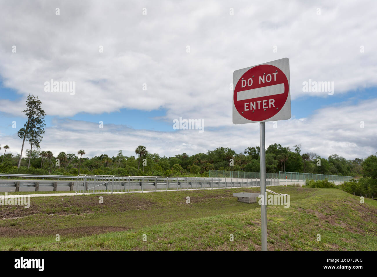Do Not Enter Sign on highway in Florida Stock Photo - Alamy