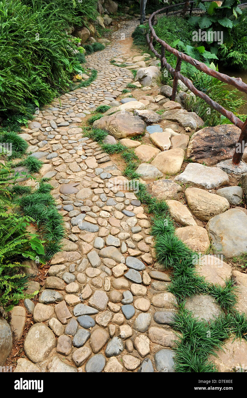 Cobblestones in a walkway Stock Photo - Alamy