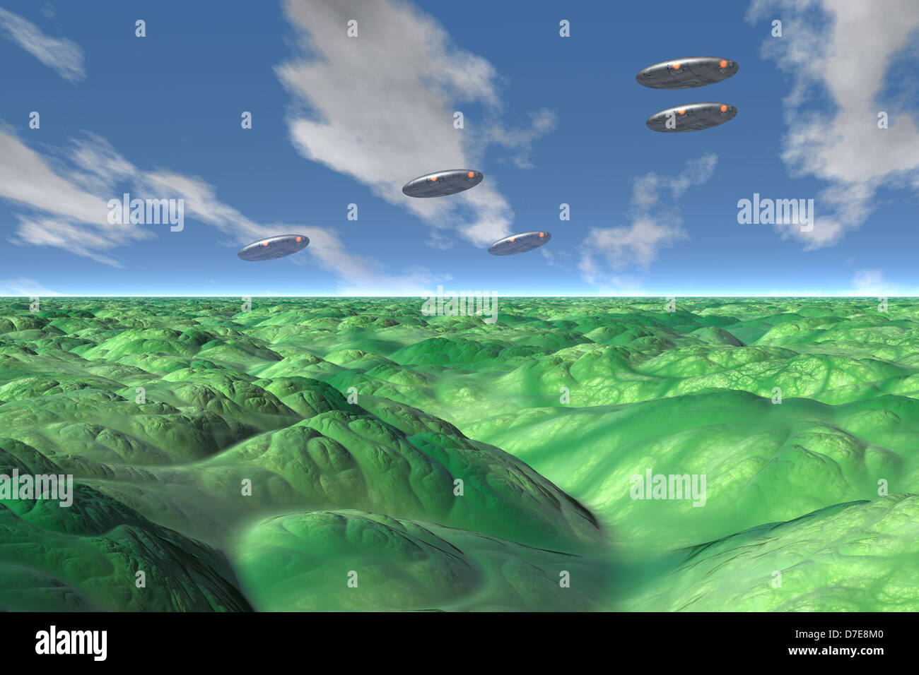 Alien world computer illustration Stock Photo - Alamy