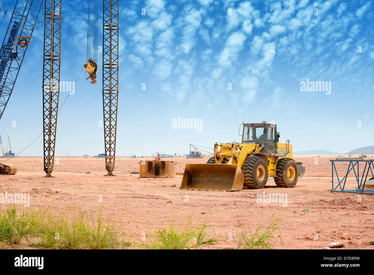 bulldozer on a building site Stock Photo - Alamy