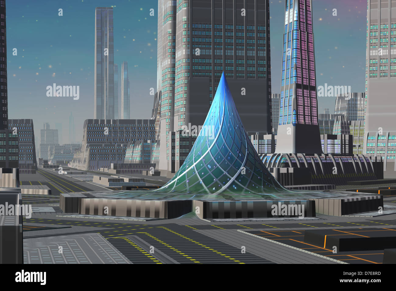 Alien world computer illustration Stock Photo - Alamy