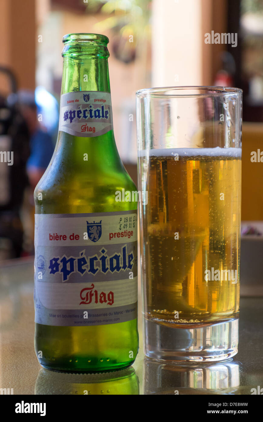 Morocco, Marrakesh - Flag 33 local beer Stock Photo - Alamy