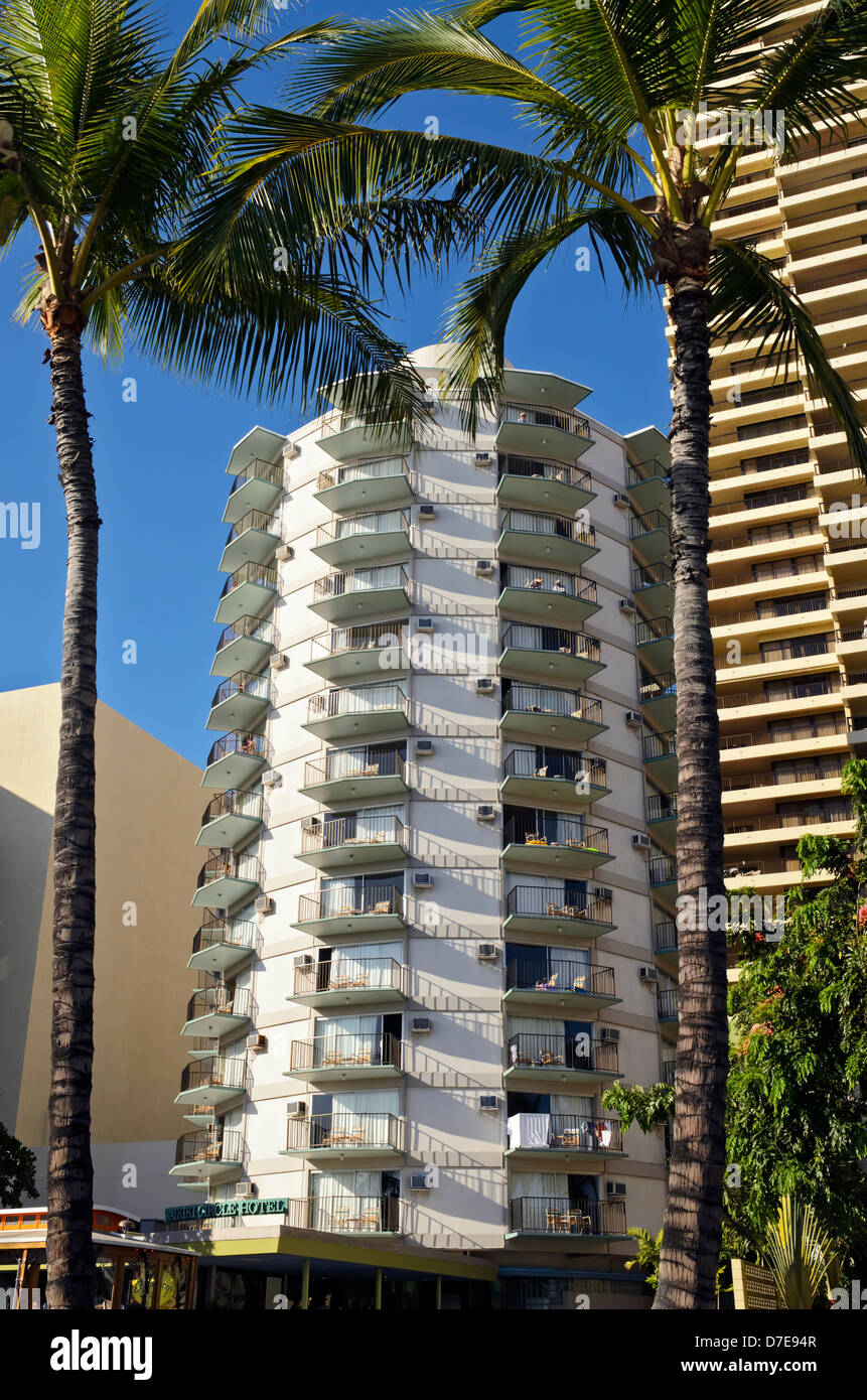 the circle hotel at Waikiki Beach, Oahu, Hawaii Stock Photo - Alamy