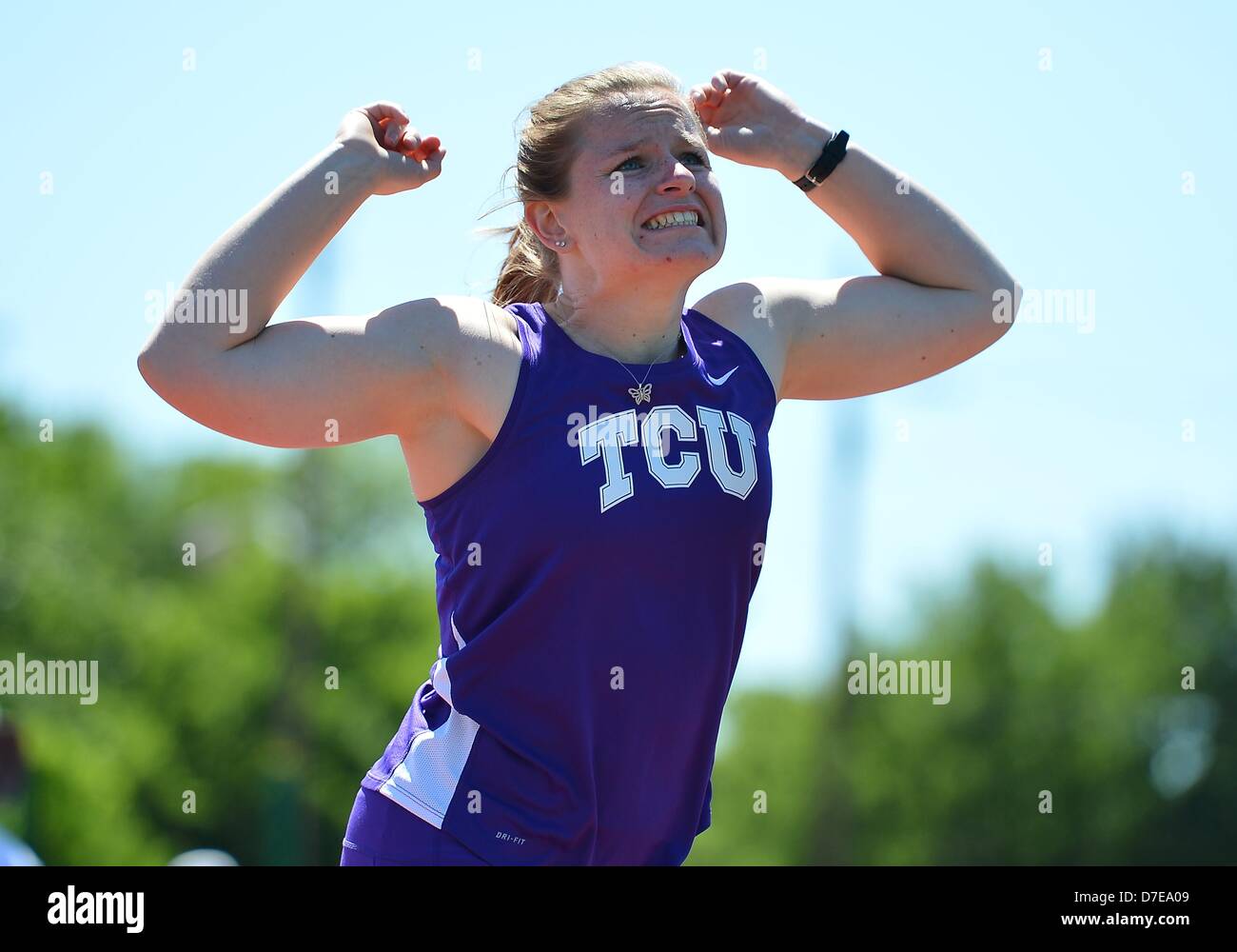 May 5, 2013 - Waco, TX, U.S - May 05, 2013 Sara Tally reacts after ...