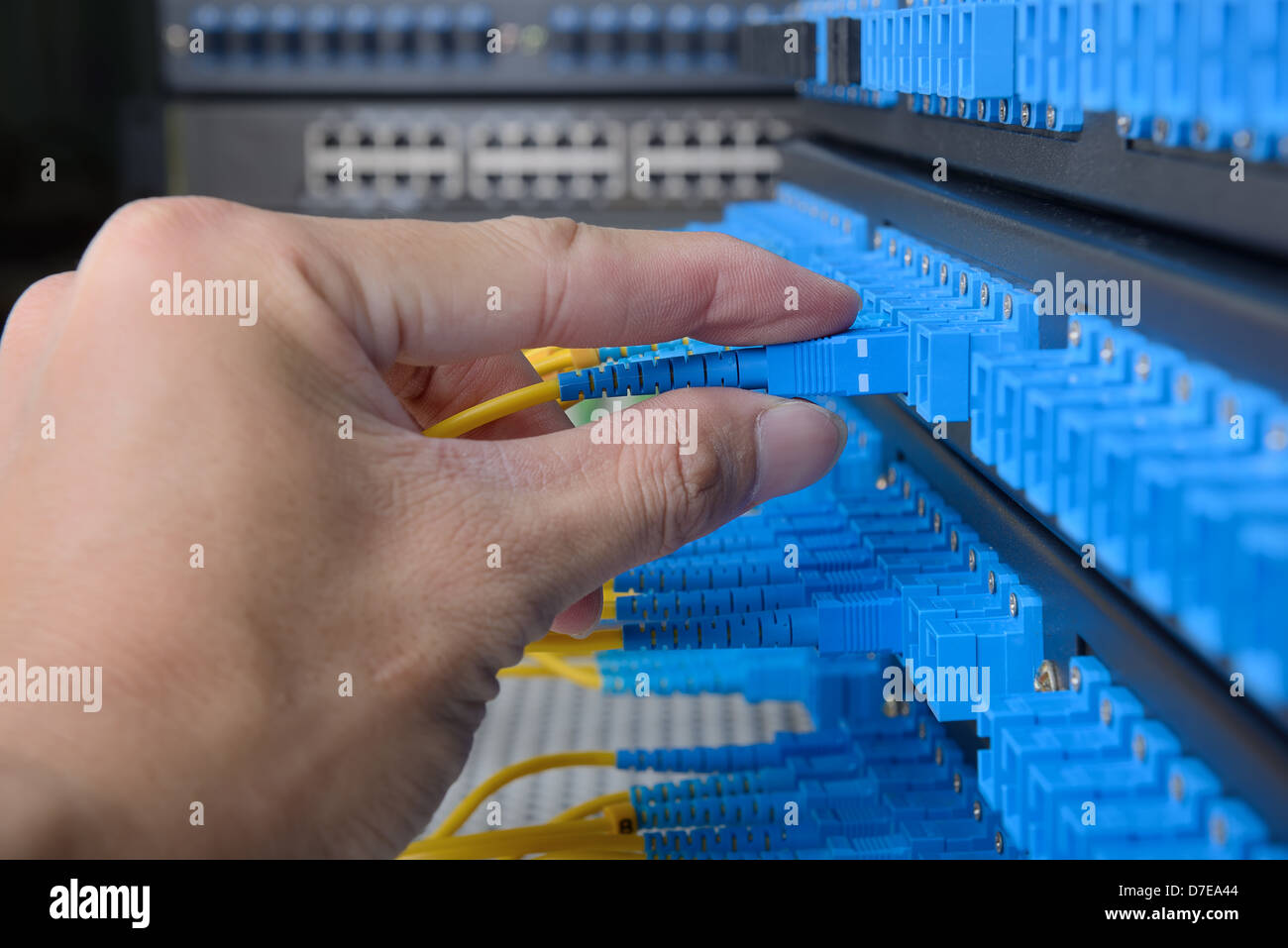 Fiber optic cable plug converter hi-res stock photography and images ...