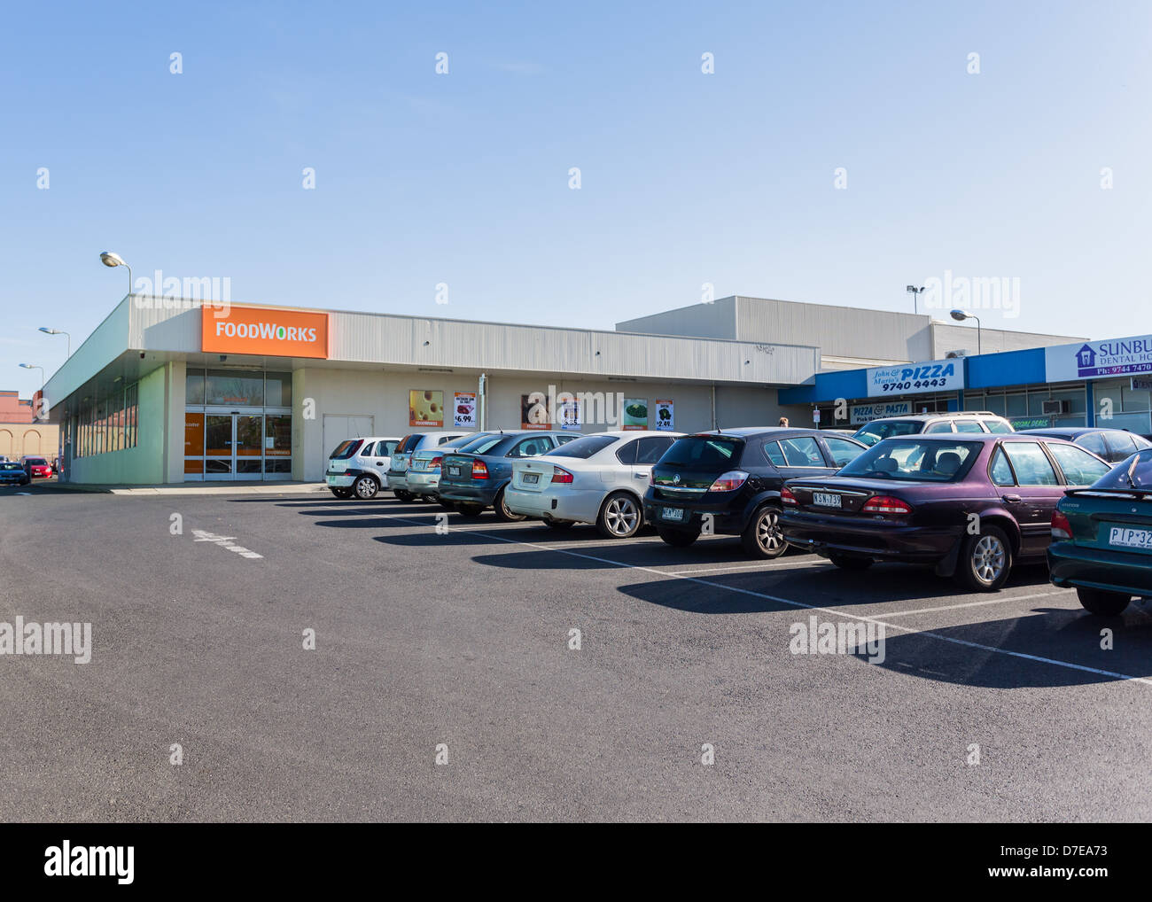 Supermarket and carpark, Sunbury, Victoria, Australia Stock Photo - Alamy