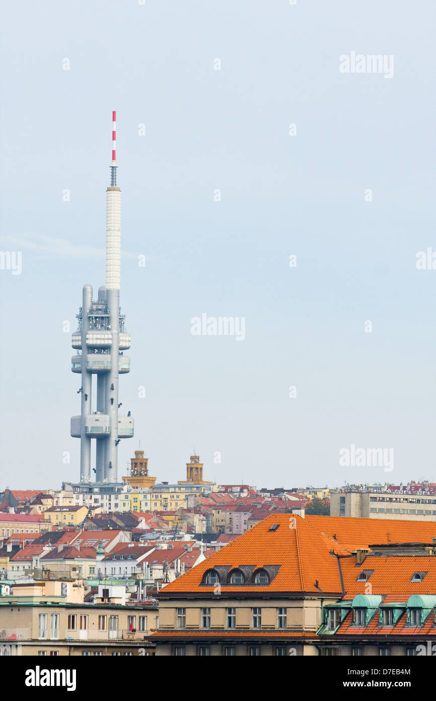 Zizkov television tower in Prague, Czech Republic Stock Photo - Alamy