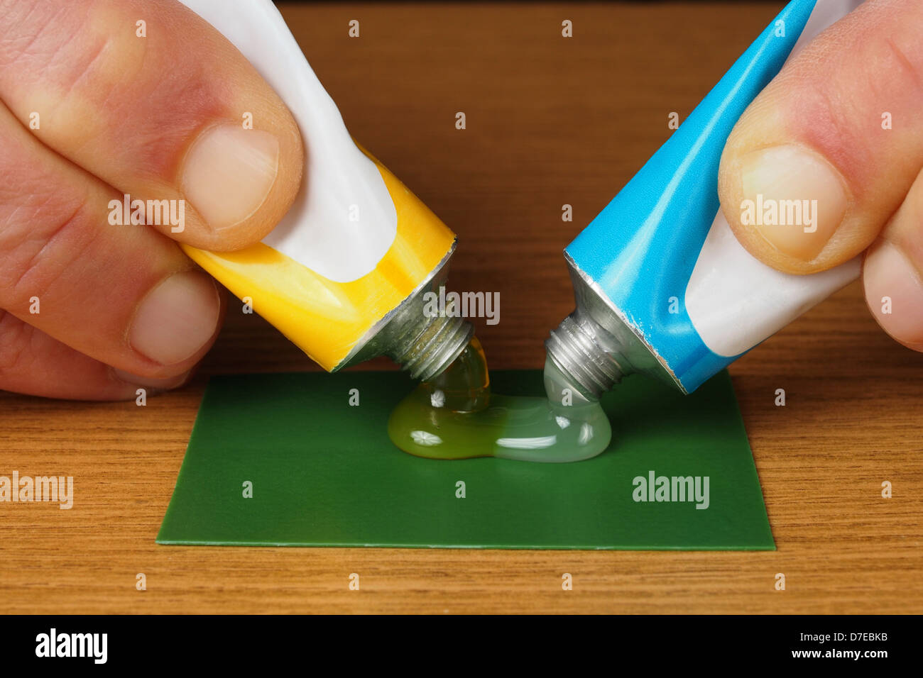 Tubes With Epoxy Glue Stock Photo - Alamy