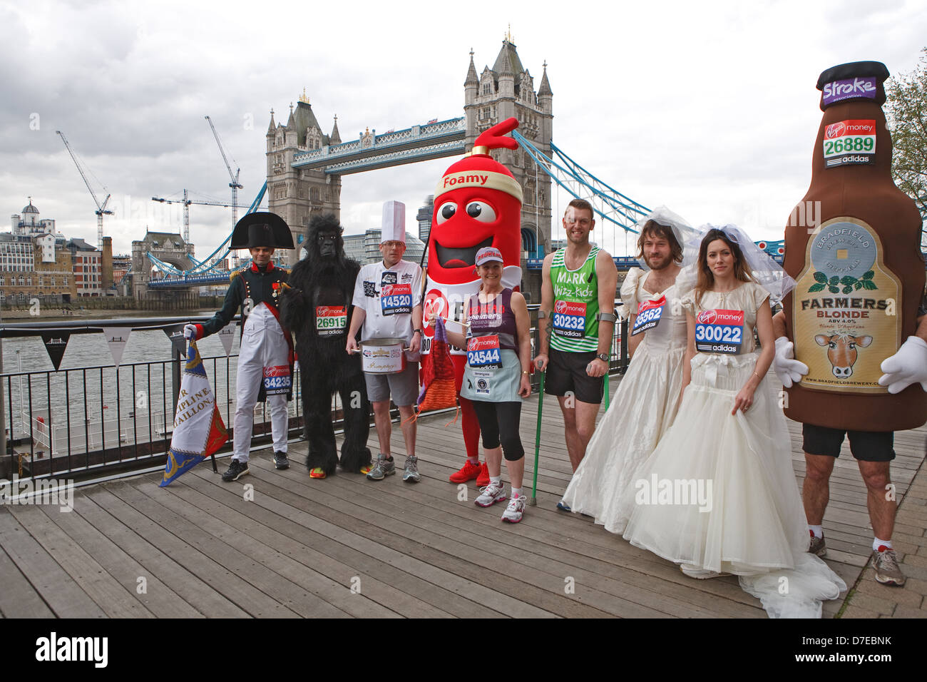 A group of Guinness World record attemptees at Tower Bridge ahead of ...