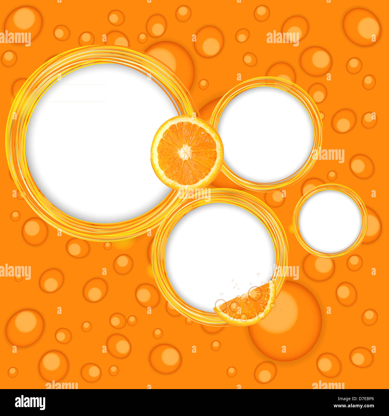 Abstract frame with orange vector illustration Stock Photo - Alamy