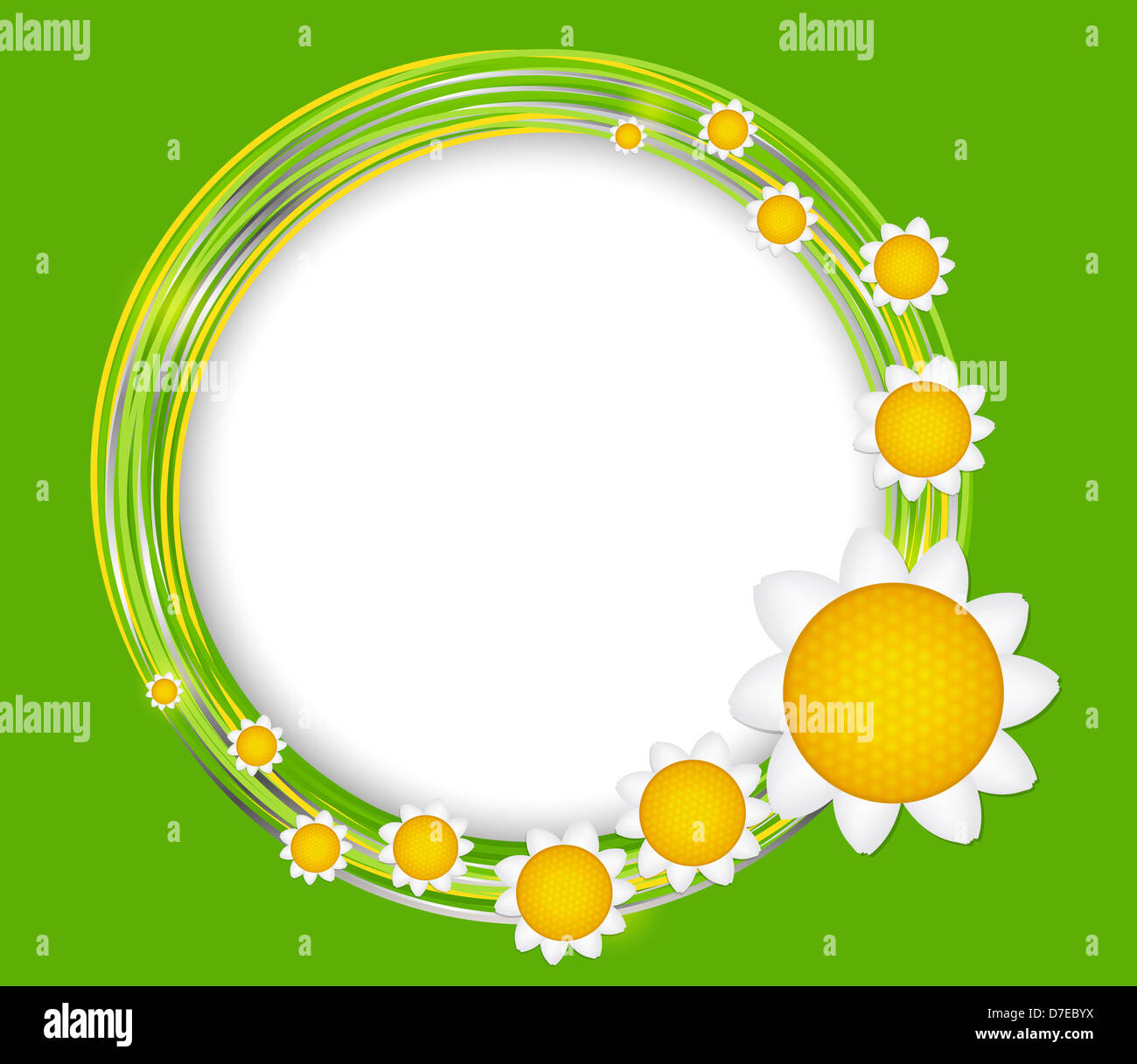 Abstract background with frame and flowers. Vector illustration Stock ...