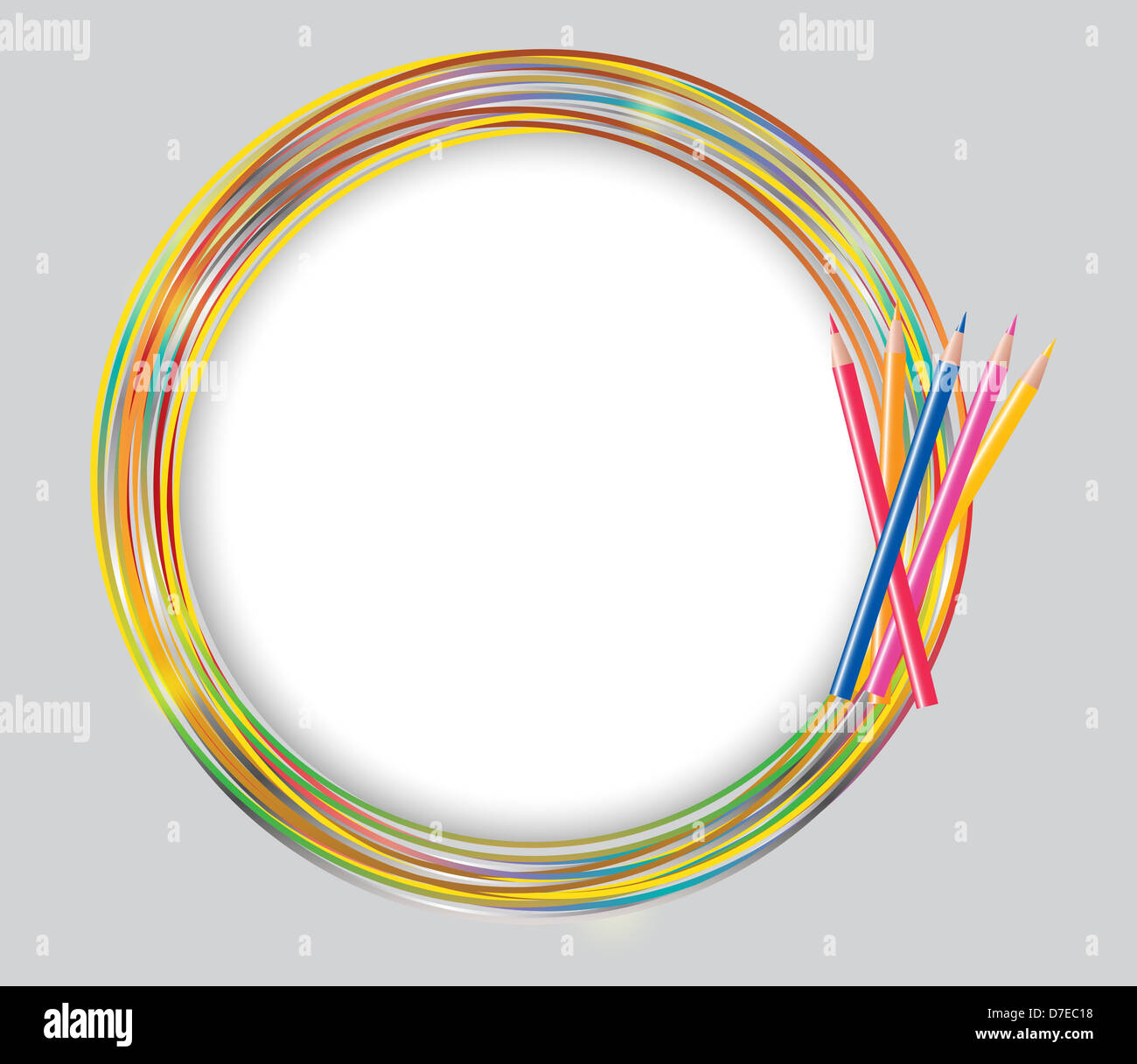 Abstract circle frame vector illustration Stock Photo - Alamy