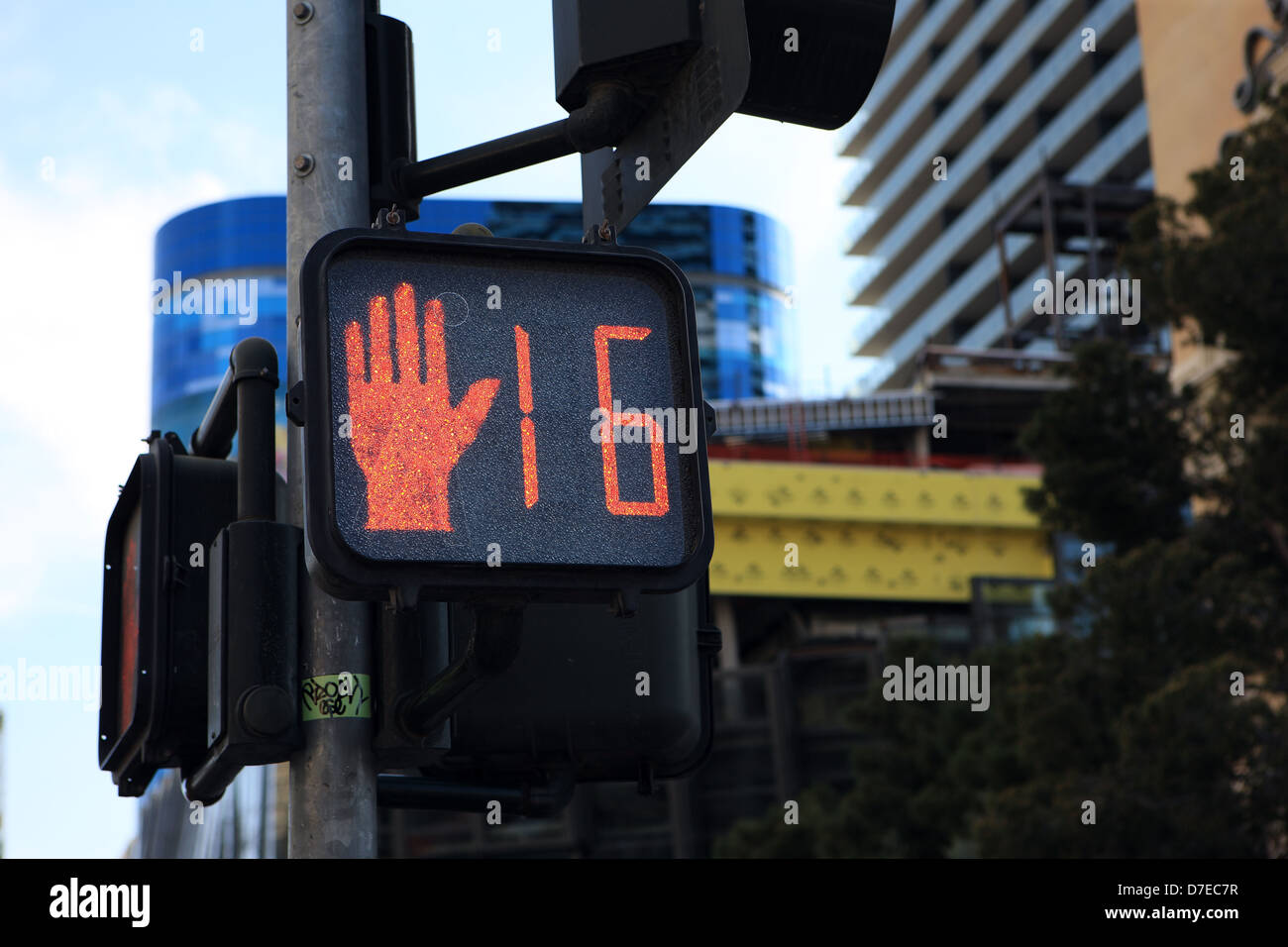 Pedestrian Crossing lights in Las Vegas showing 16 seconds until its ...