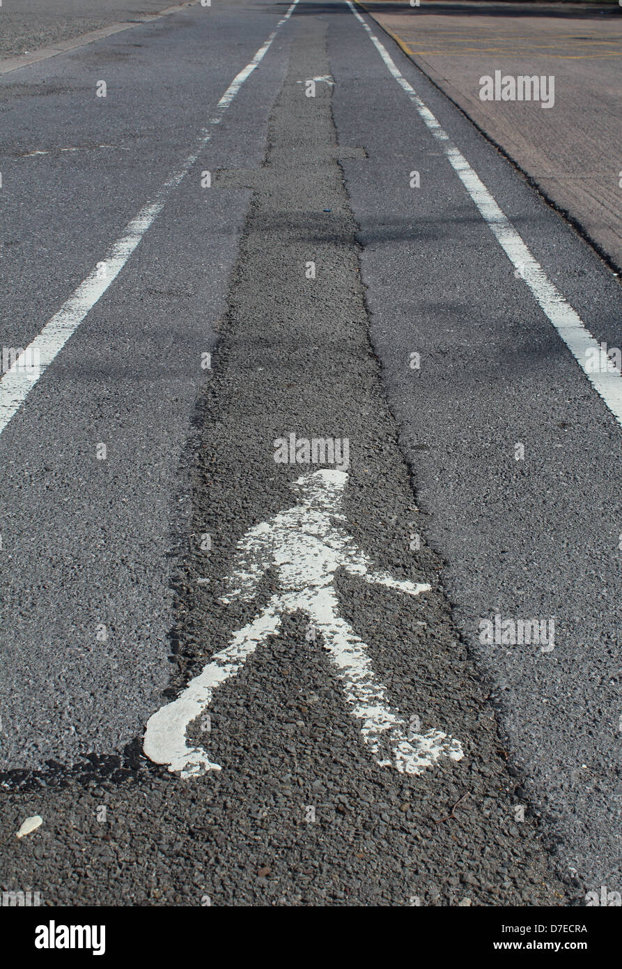 Pedestrian road markings hi-res stock photography and images - Alamy