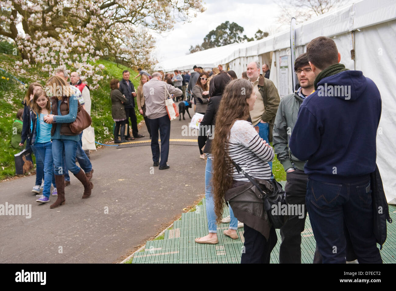 Visitors strolling at Exeter Festival of South West Food & Drink Stock ...