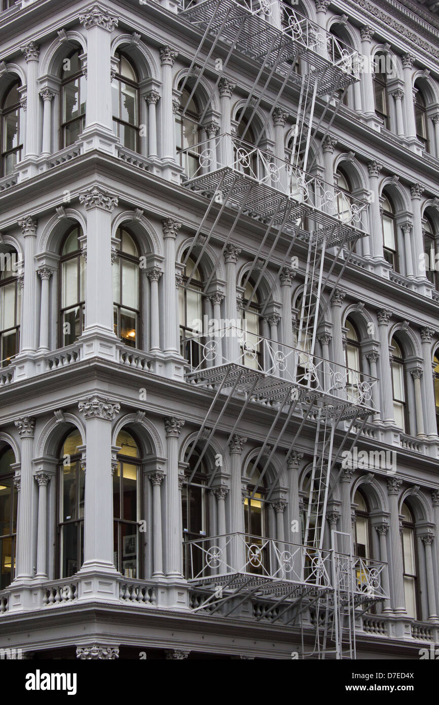 New York City, Building and emergency staircase Stock Photo - Alamy