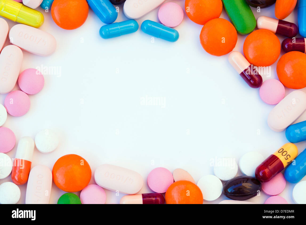 lots of colorful tablets and pills Stock Photo - Alamy