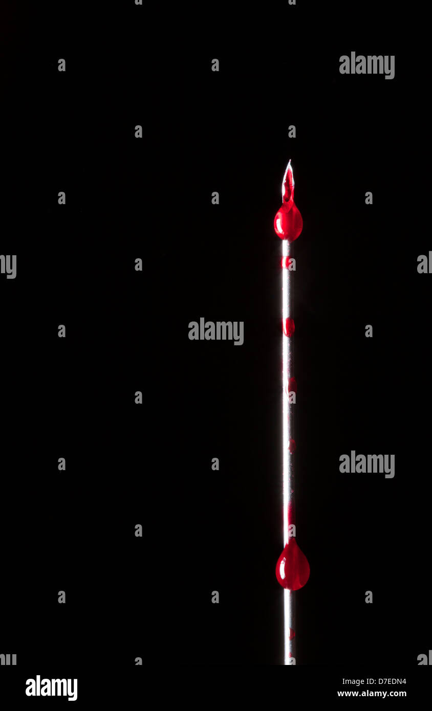 Red blood drops on white hi-res stock photography and images - Alamy