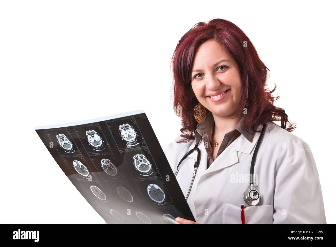 woman doctor at work isolated on white background Stock Photo - Alamy