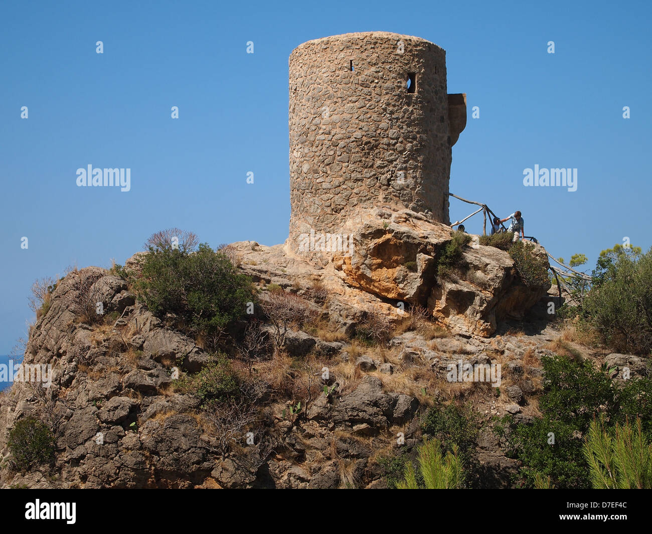 A stony tower on a mighty rock Stock Photo - Alamy
