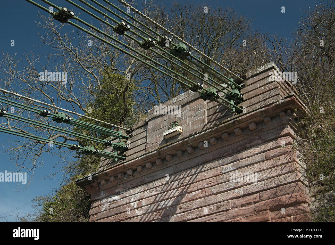 Union Bridge on the river Tweed.This is the southern support pillar at ...