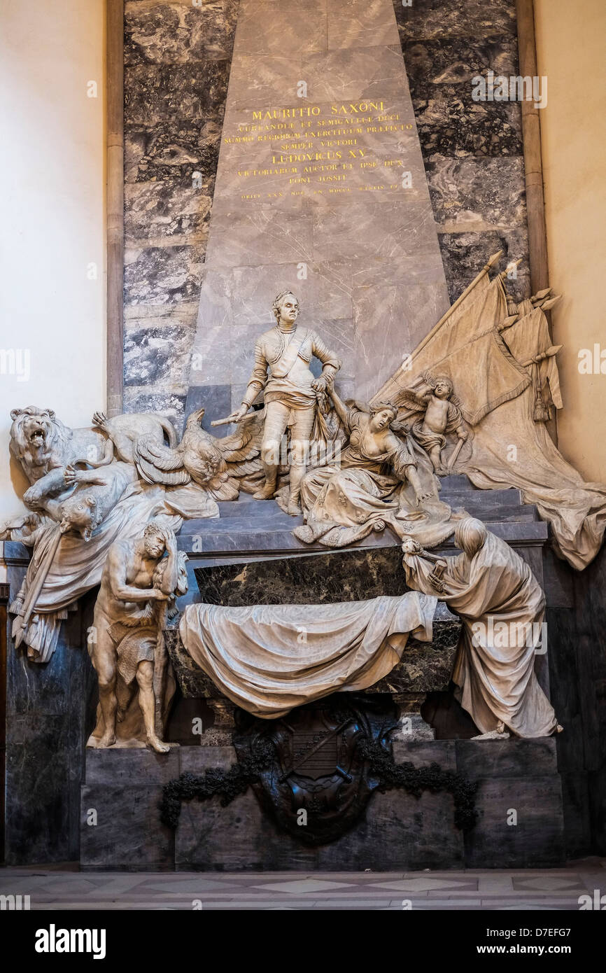 Marechal Maurice de Saxe mausoleum in St Thomas church Strasbourg ...