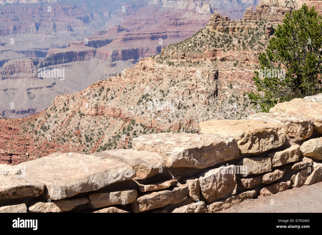 stone wall in the Grand Canyon National Park in Arizona Stock Photo - Alamy