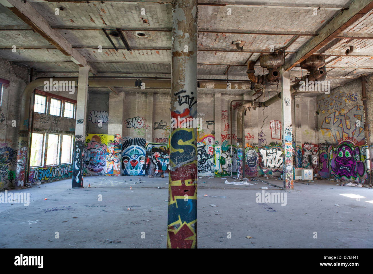 Interior of the former ice factory of Berlin Stock Photo - Alamy
