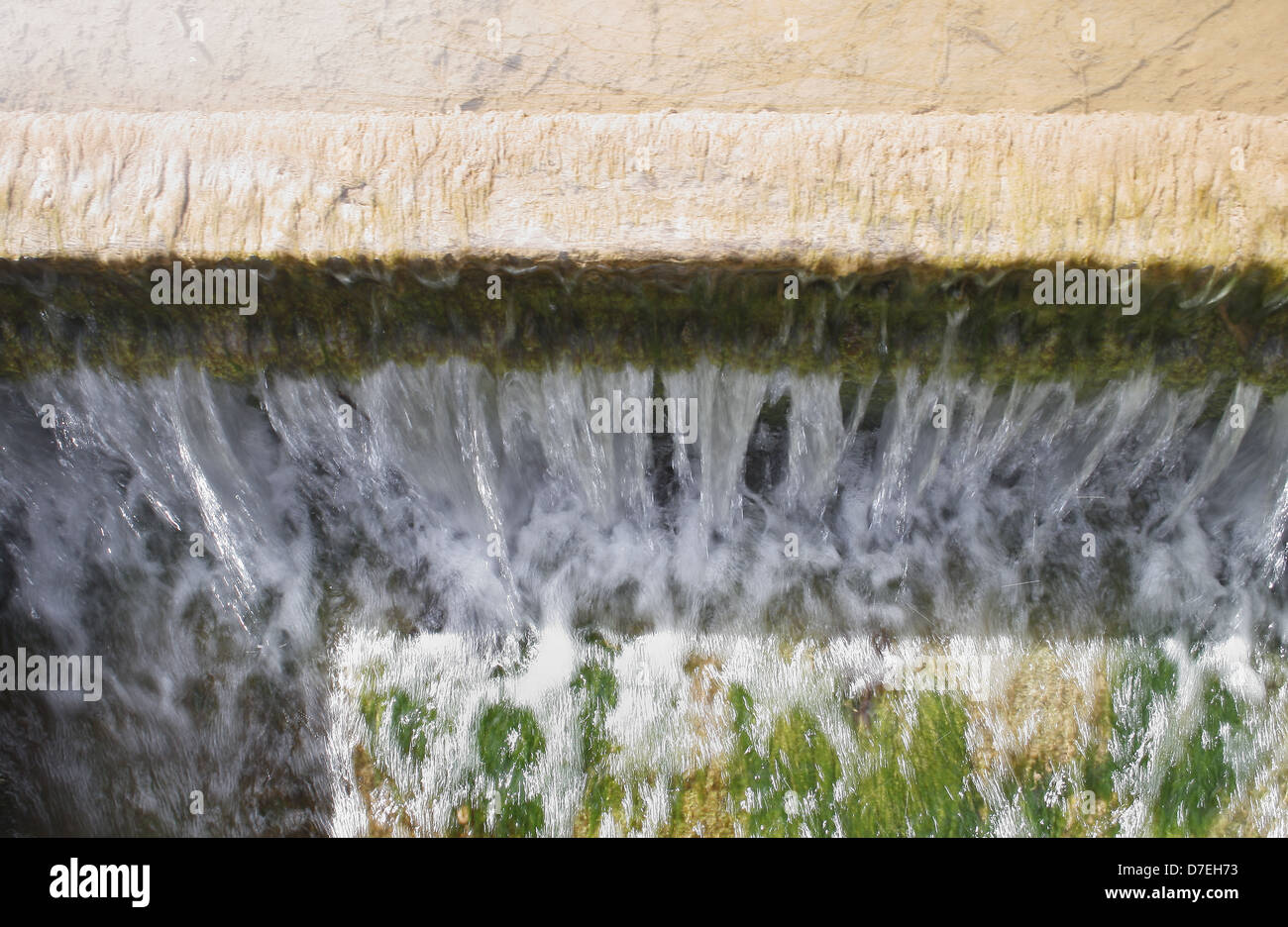 waterfall at north end of Langold Lake, Langold, Notts, England, UK ...