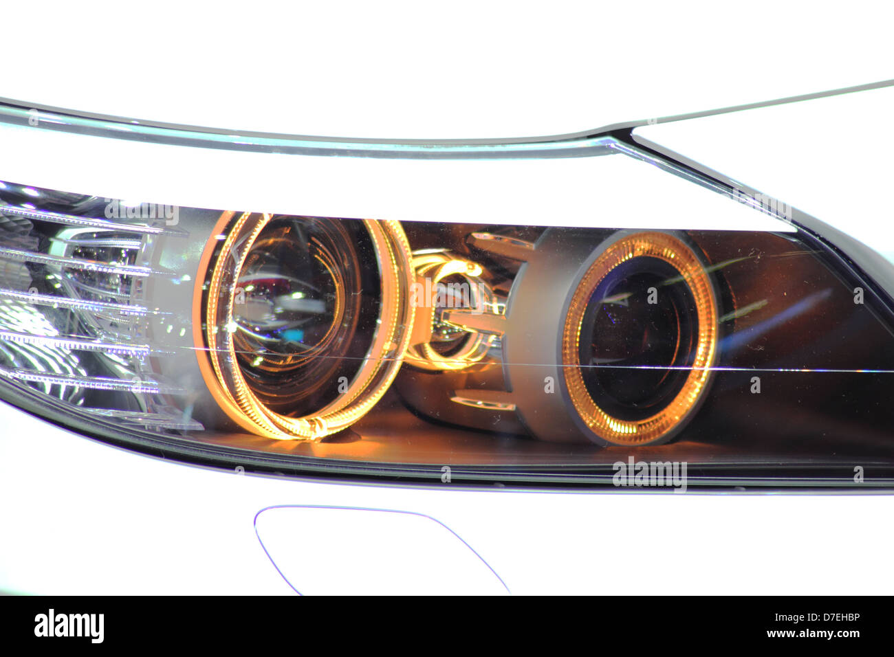 Headlight Of A Luxury Sports Car Stock Photo - Alamy