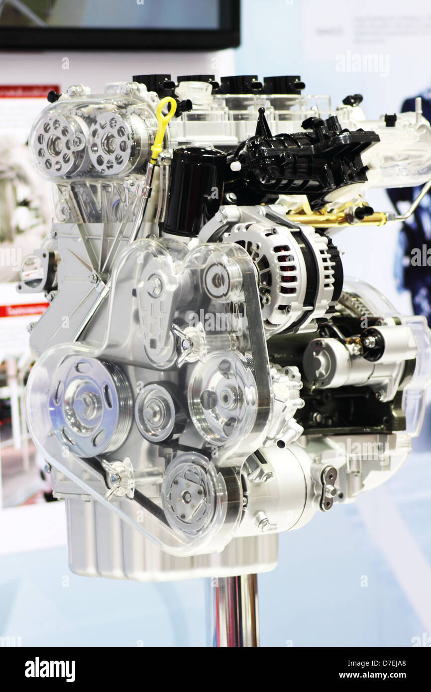 Closeup of a new and shiny car engine Stock Photo - Alamy