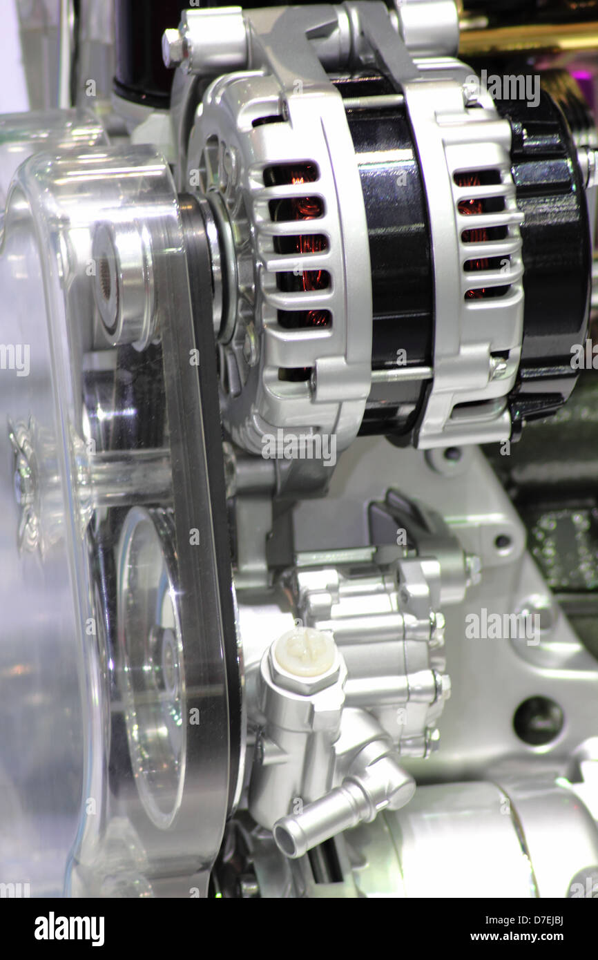 Closeup of a new and shiny car engine Stock Photo - Alamy