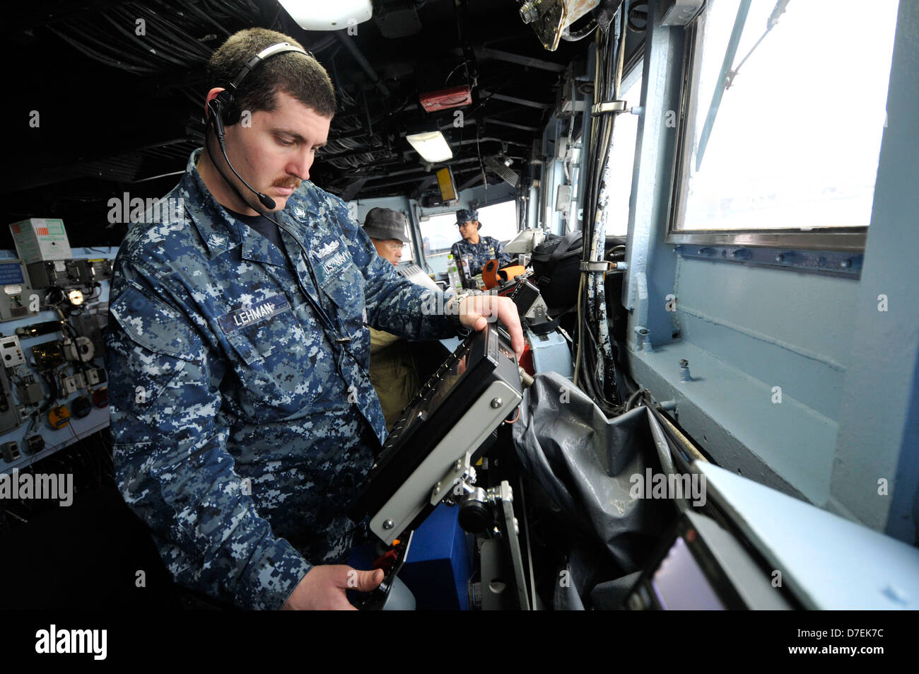 A Sailor stands watch aboard USS Blue Ridge Stock Photo - Alamy