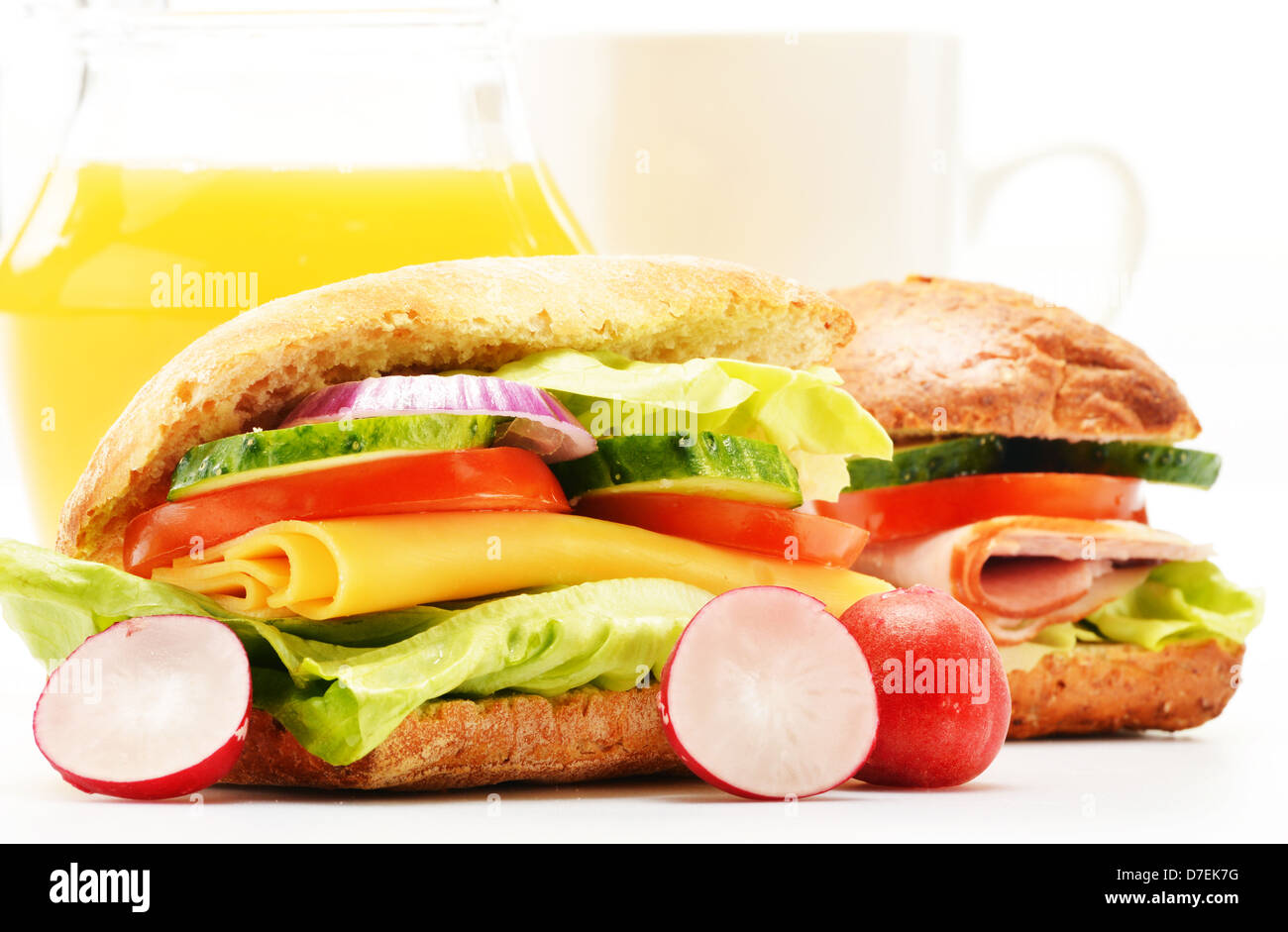 Composition with sandwich Stock Photo - Alamy