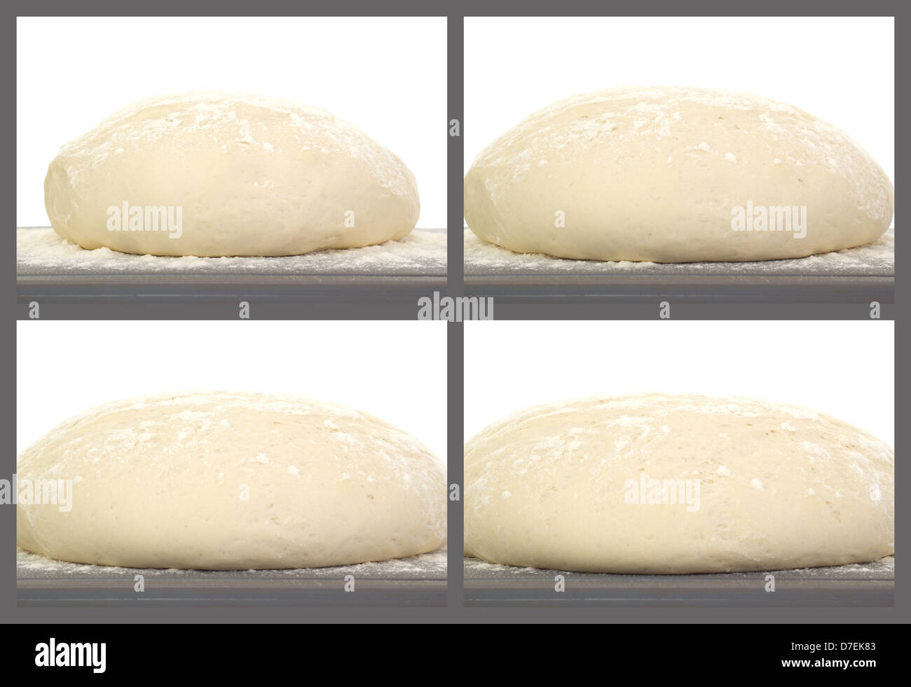 Collage of a rising bread dough Stock Photo - Alamy