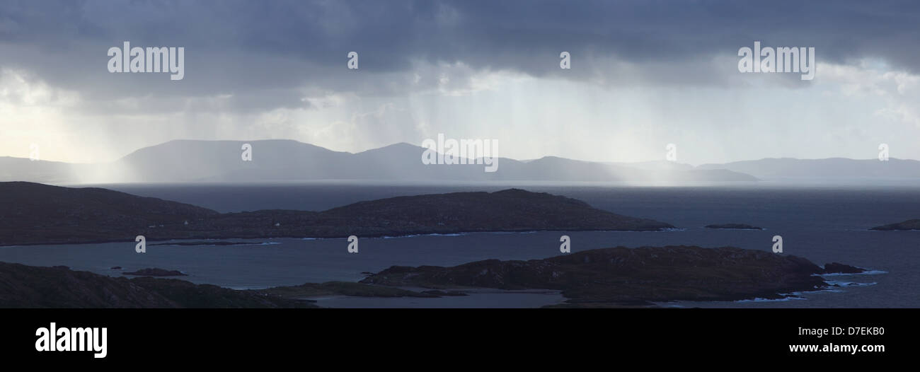 Derrynane harbour under storm clouds;County kerry ireland Stock Photo ...