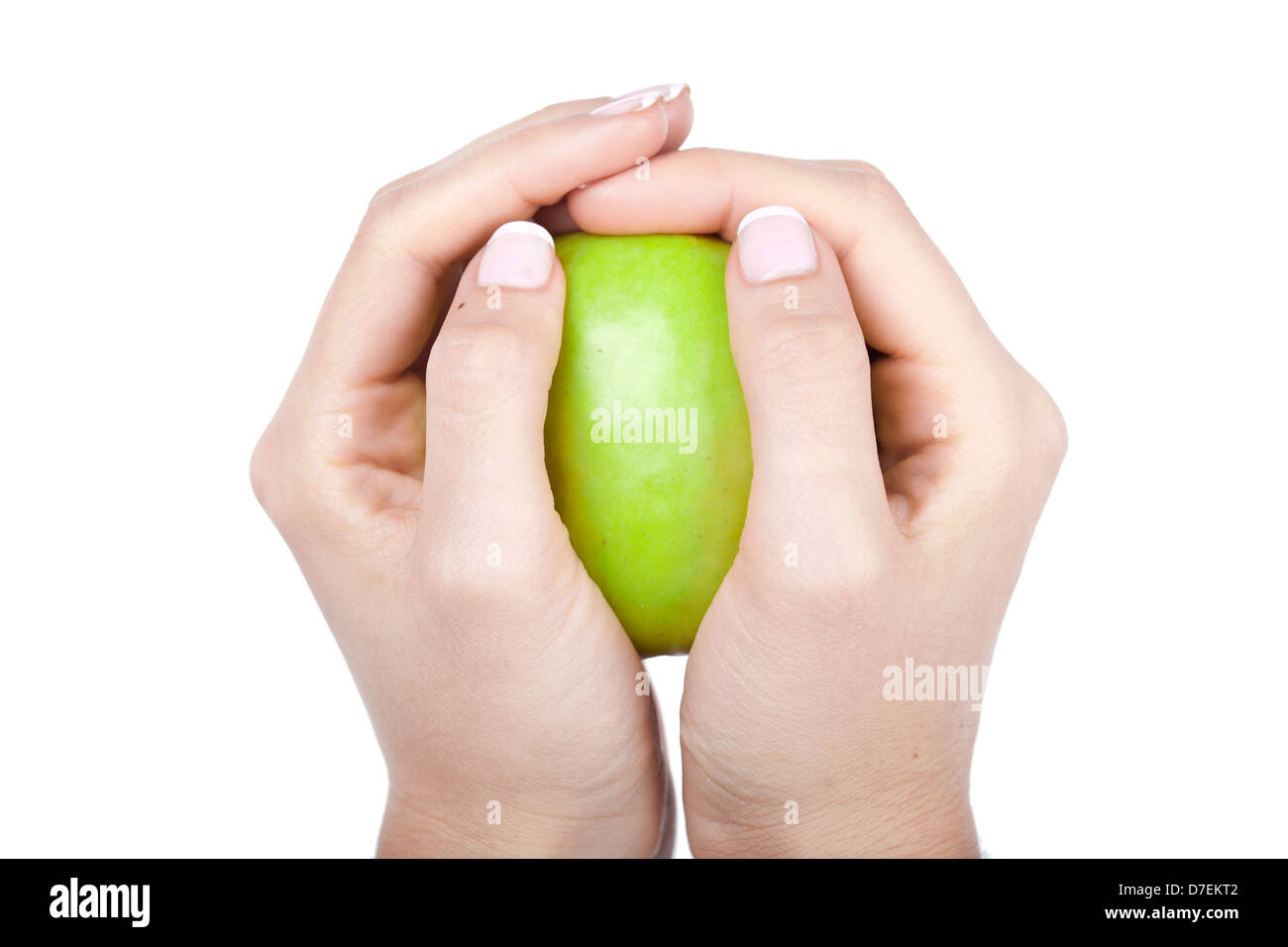 Apple in hands, closeup Stock Photo - Alamy
