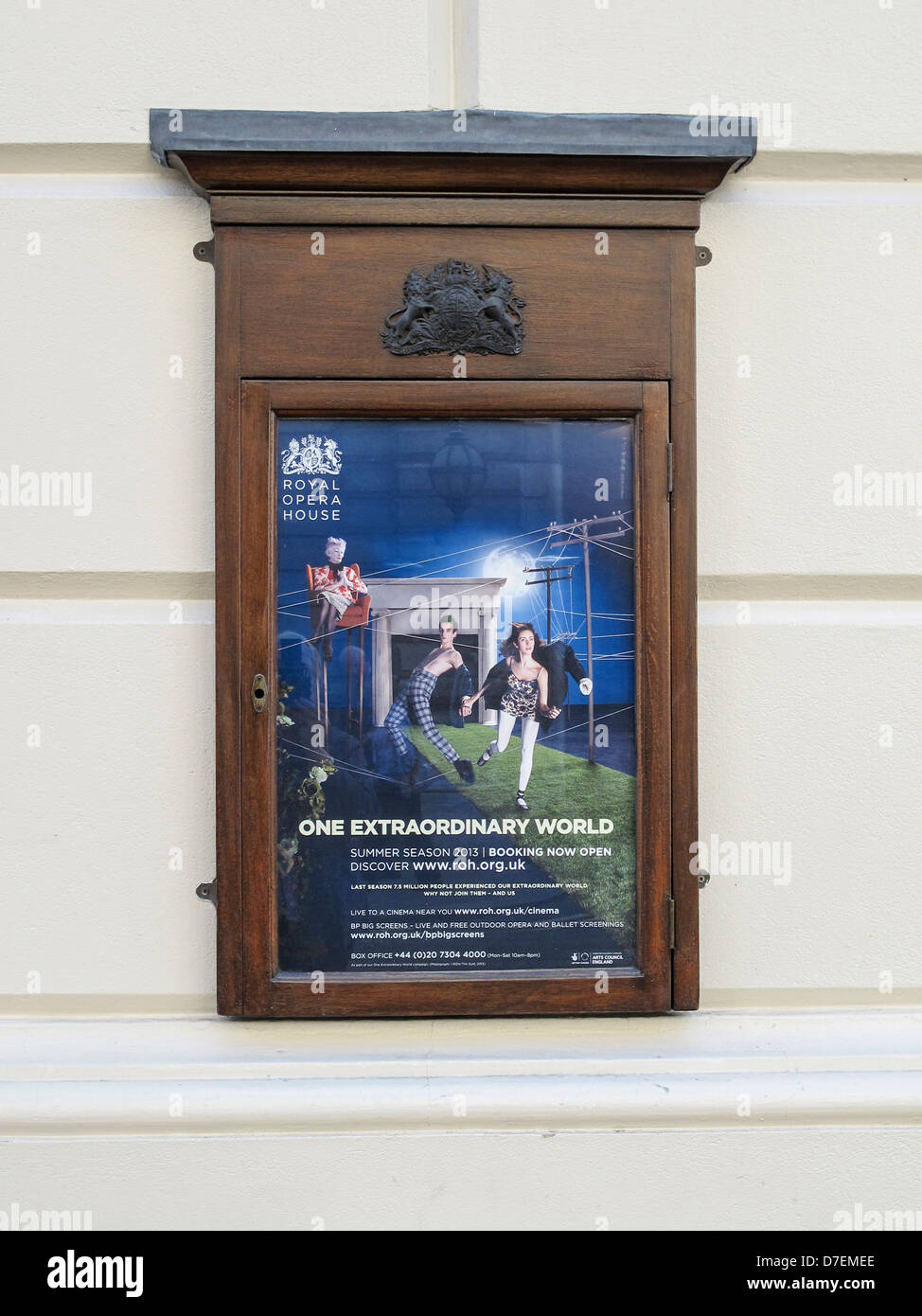 Board advertising new show, One Extraordinary World. at the Royal Opera ...